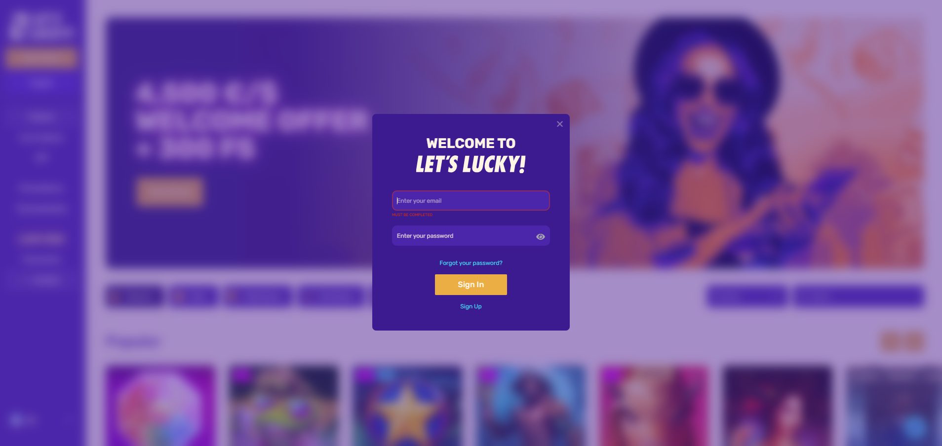 Let's Lucky Caisno Login - Easy Steps for Access
